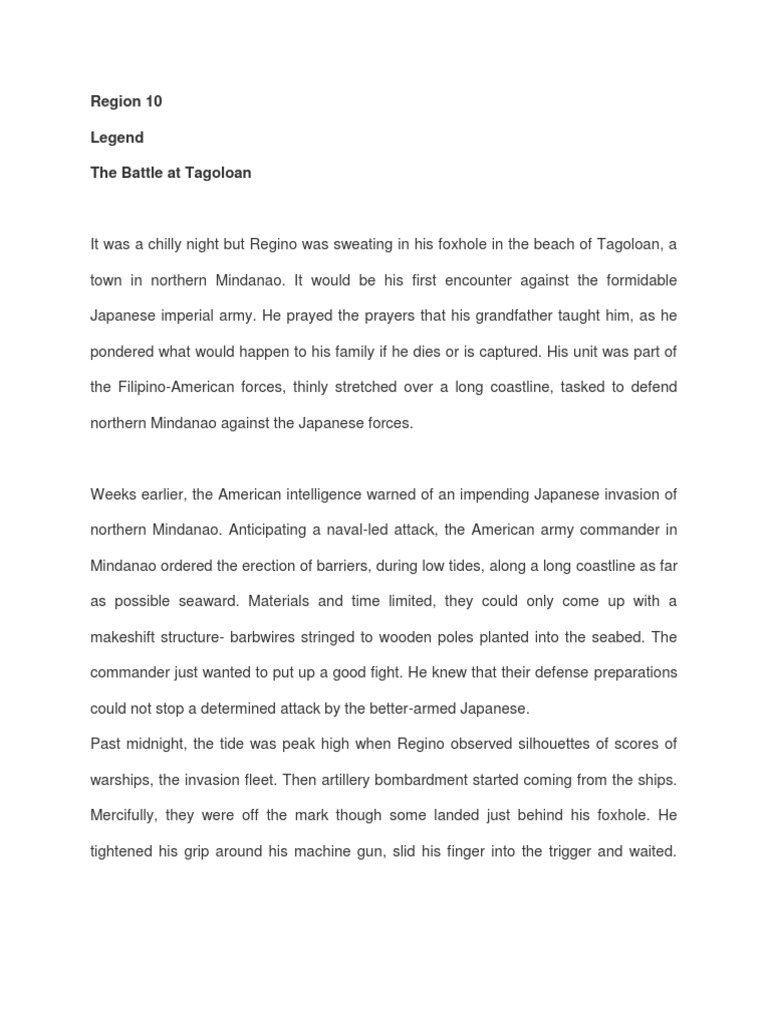 Region 10 Legend The Battle at Tagoloan | PDF | Empire Of Japan