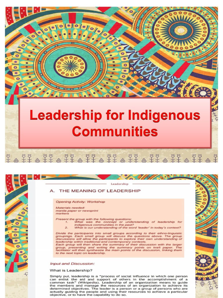 Leadership For Indigenous - PPT | PDF
