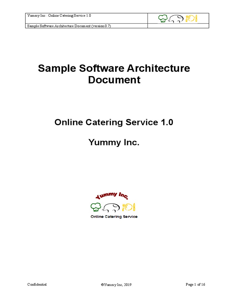 SAD OnlineCateringService | PDF | Software Architecture | Databases
