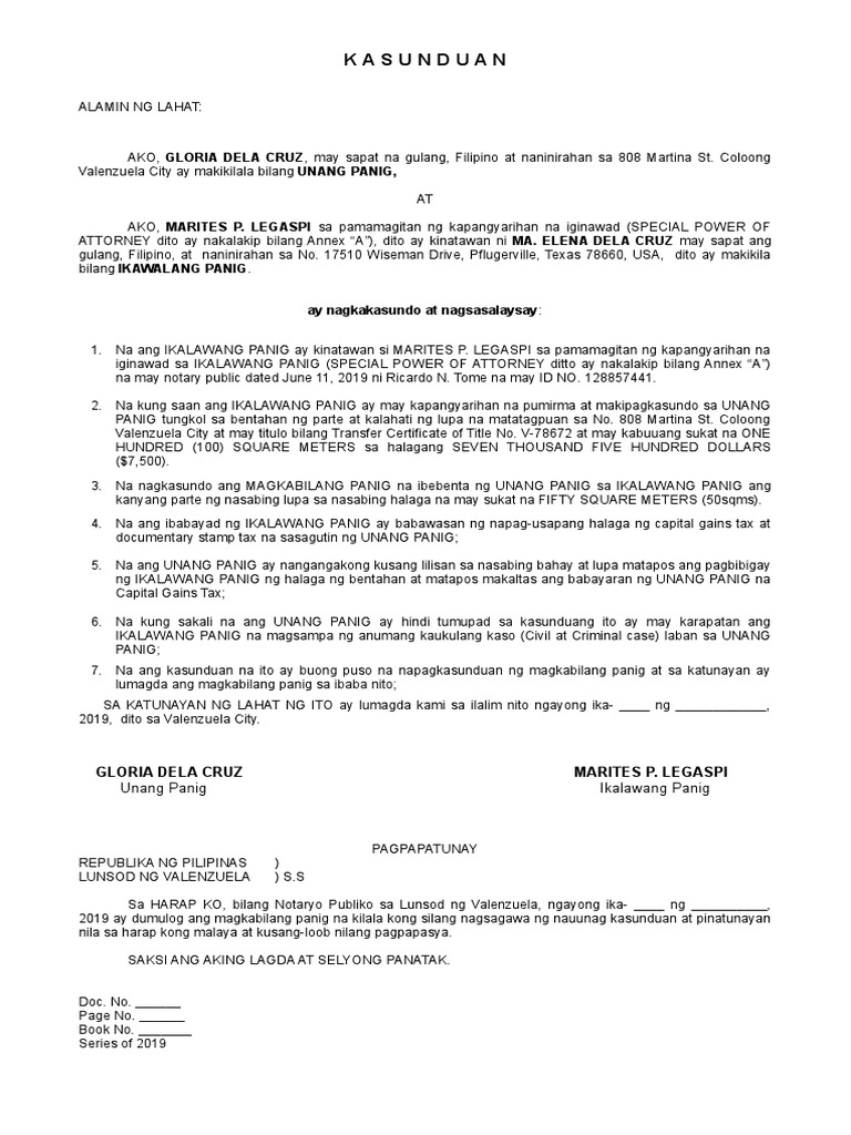 Kasunduan | PDF