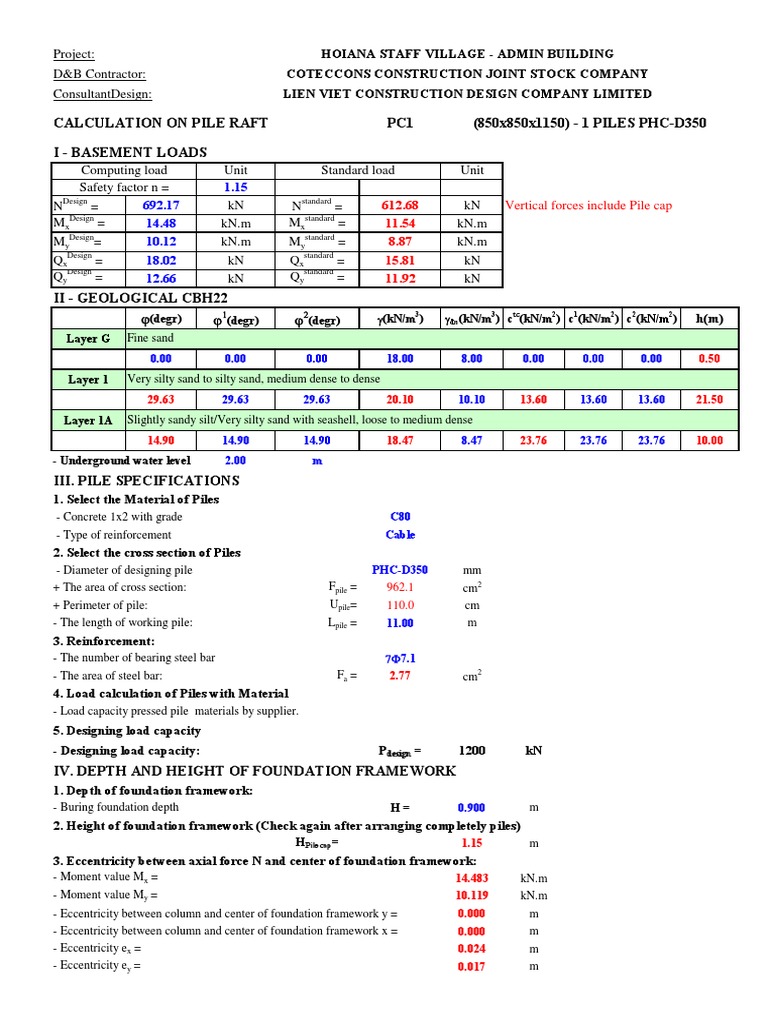Hoiana Staff Village Pile Design Report | PDF | Deep Foundation | Solid ...
