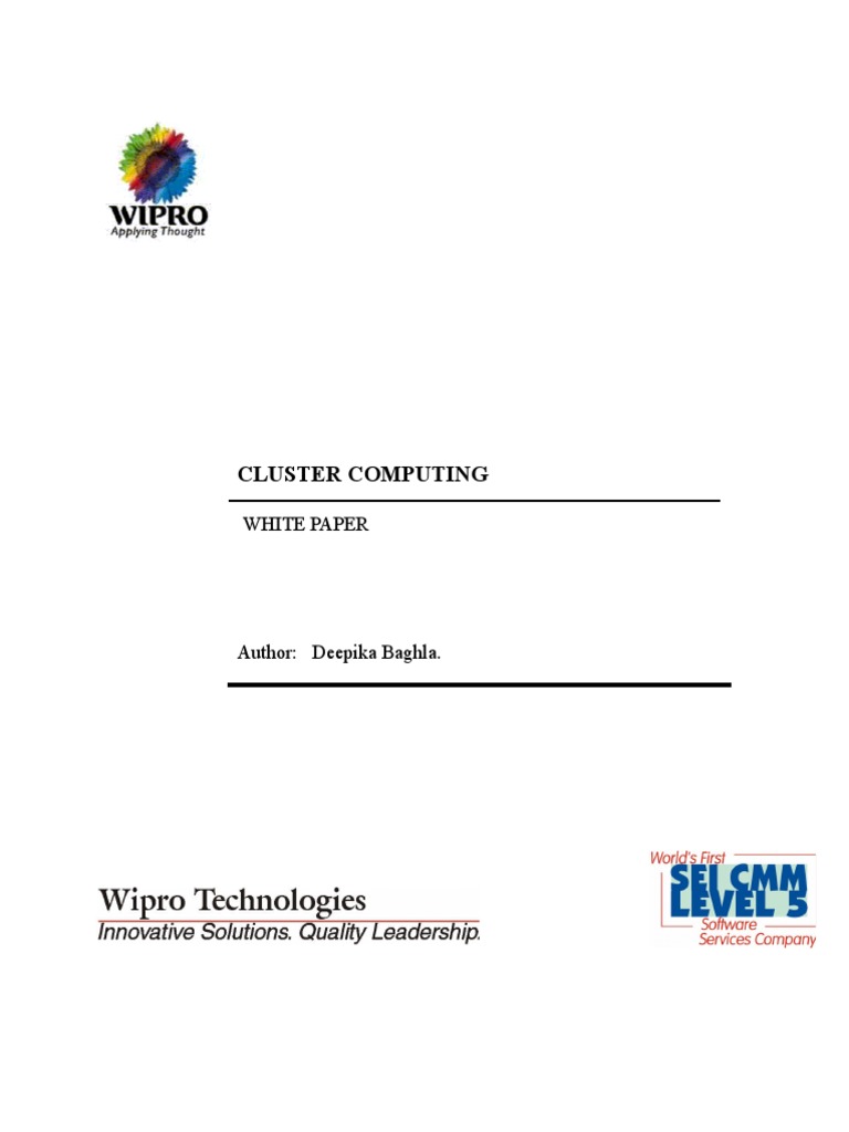 Cluster Computing Pdf Computer Cluster Grid Computing 