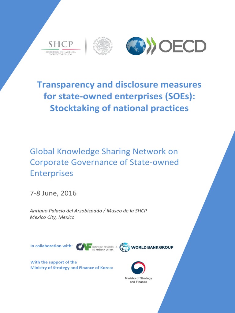 OECD 2016 SOEs Issues Paper Transparency and Disclosure Measures | PDF ...