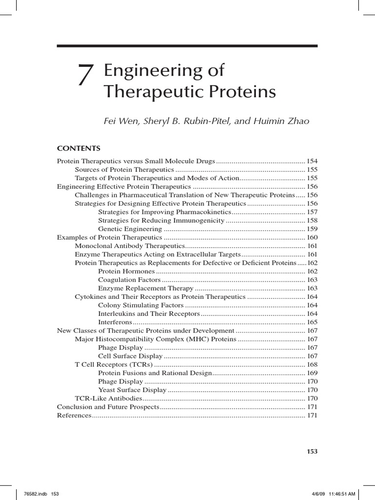 Bookchapter-Therapeutic Protein Engineering | PDF | Proteins | Insulin