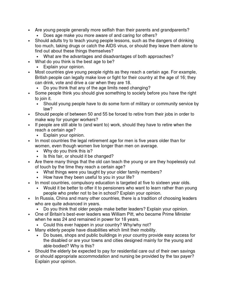 Age | PDF | Old Age | Youth