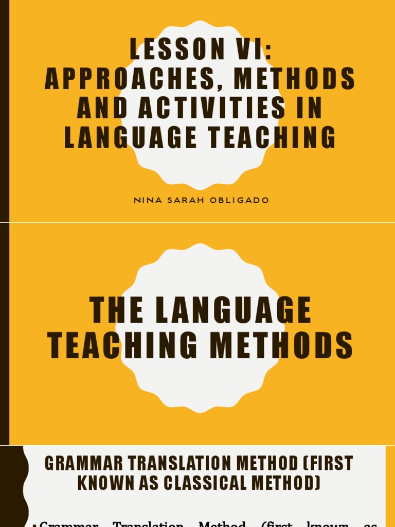 Principles of Teaching 2 Chapter 7 Lesson 6 Approaches, Methods and ...