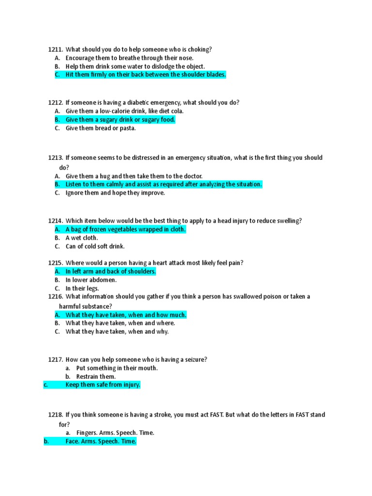 What Should You Do To Help Someone Who Is Choking | PDF ...