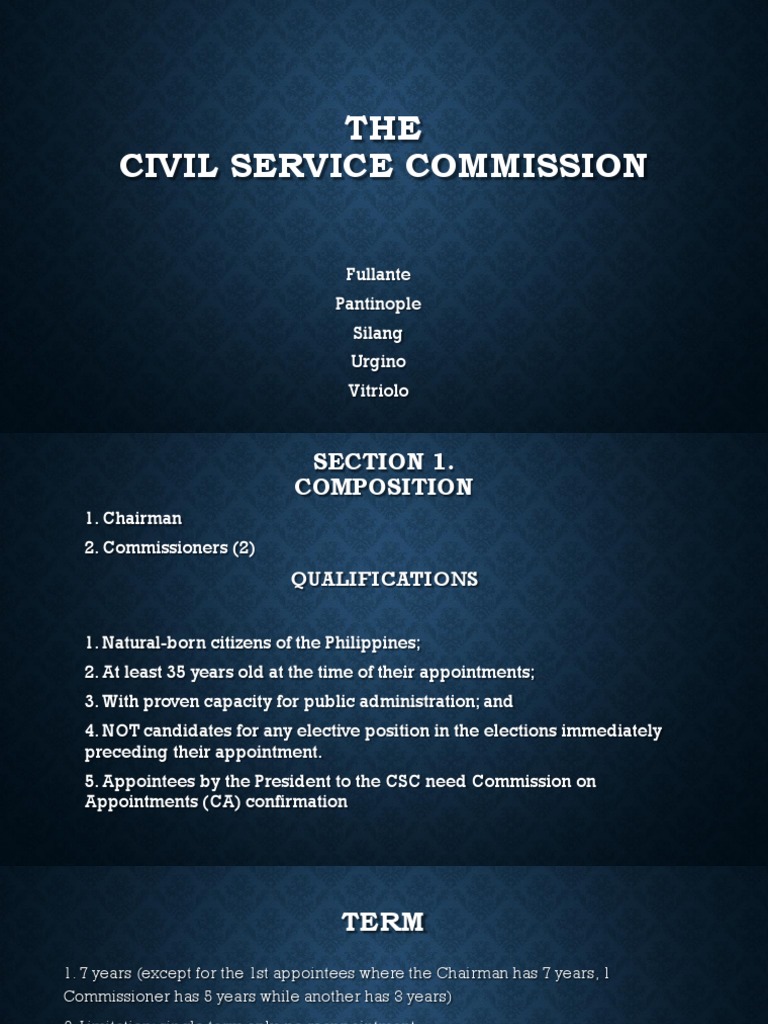 Civil Service Commission | PDF | Civil Service | United States Congress