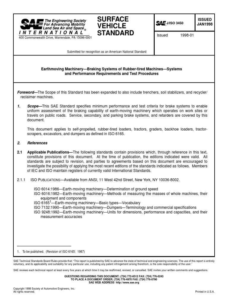 SAE Standard | PDF | Brake | Machines