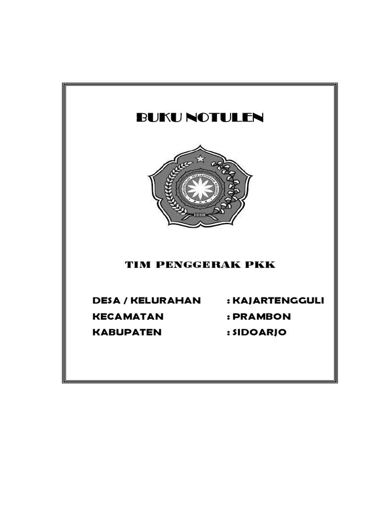Buku Notulen PKK | PDF
