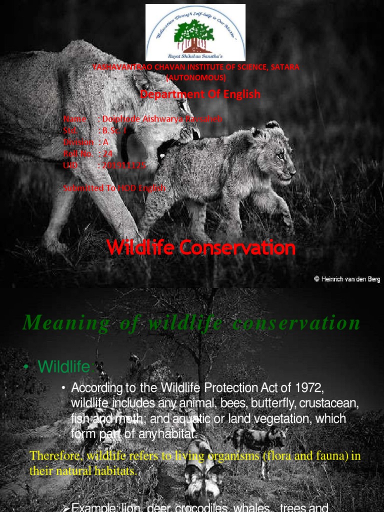 Wildlife Conservation Guide | PDF | Wildlife | Conservation Biology