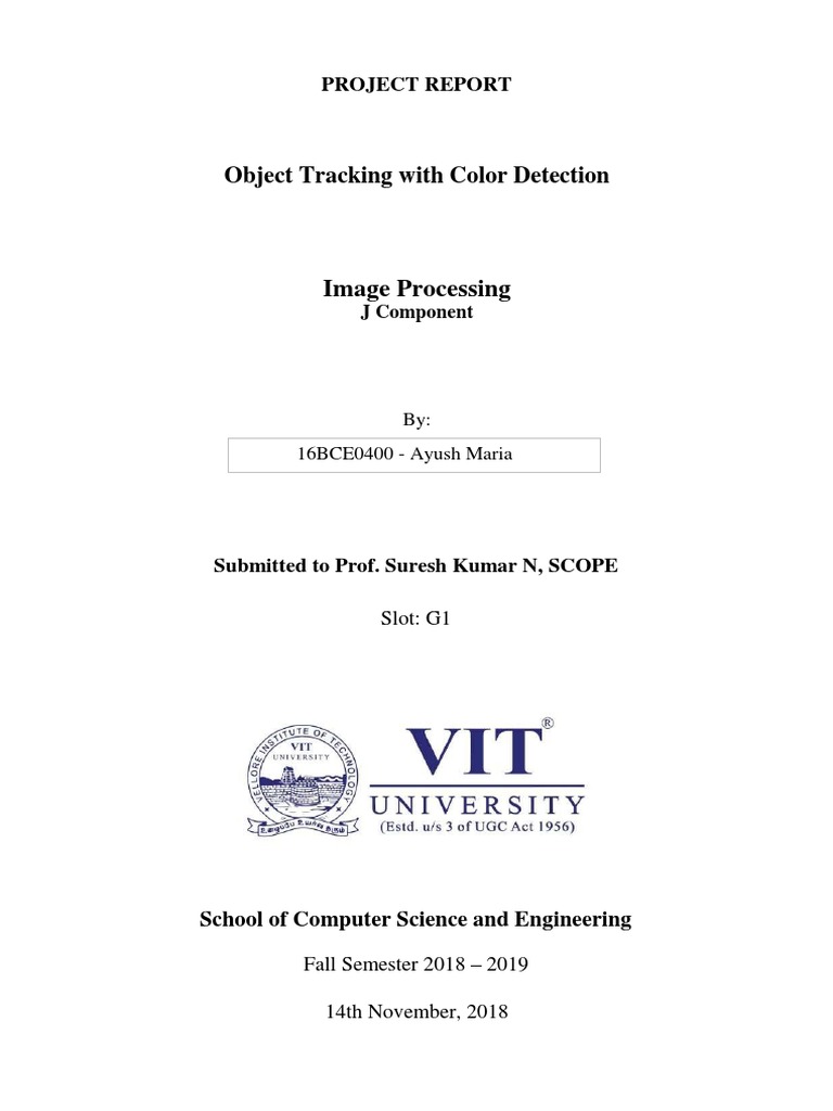 Image Processing: Object Tracking With Color Detection | PDF | Computer ...