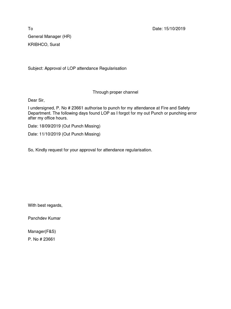 Applicationd Attendence Regularisation | PDF