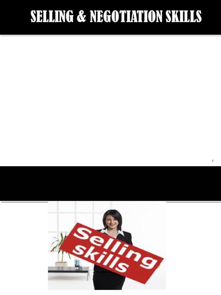 Basics of Selling and Negotiation | PDF | Sales | Negotiation