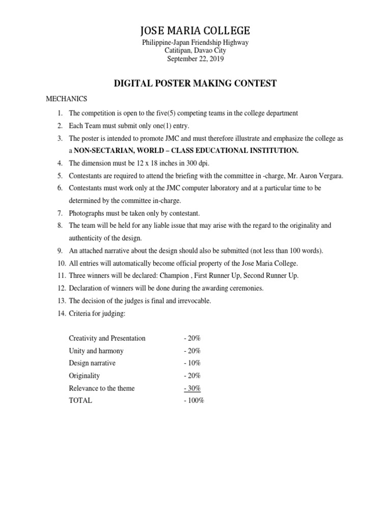 Digital Poster Making Contest | PDF