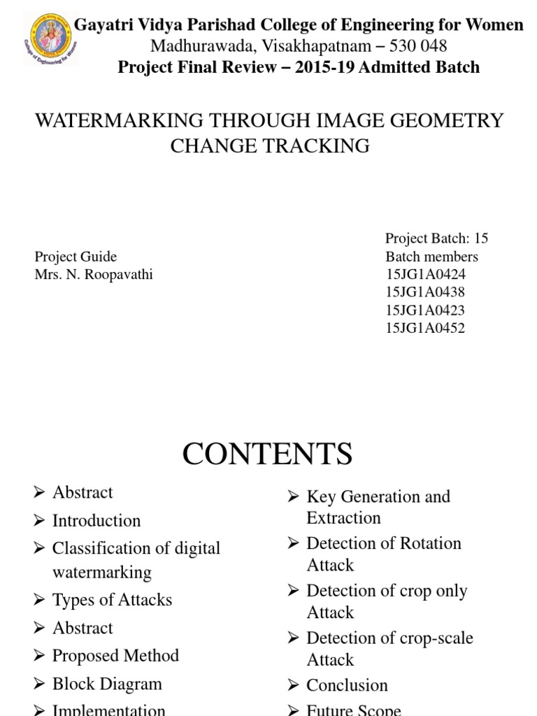 Final PPT Ece15 For Watermarking | PDF | Teaching Mathematics | Science