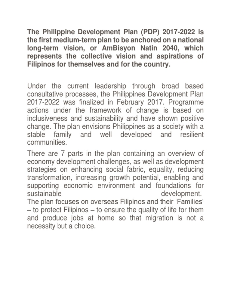 The Philippine Development Plan | PDF | English Poetry | Philippines