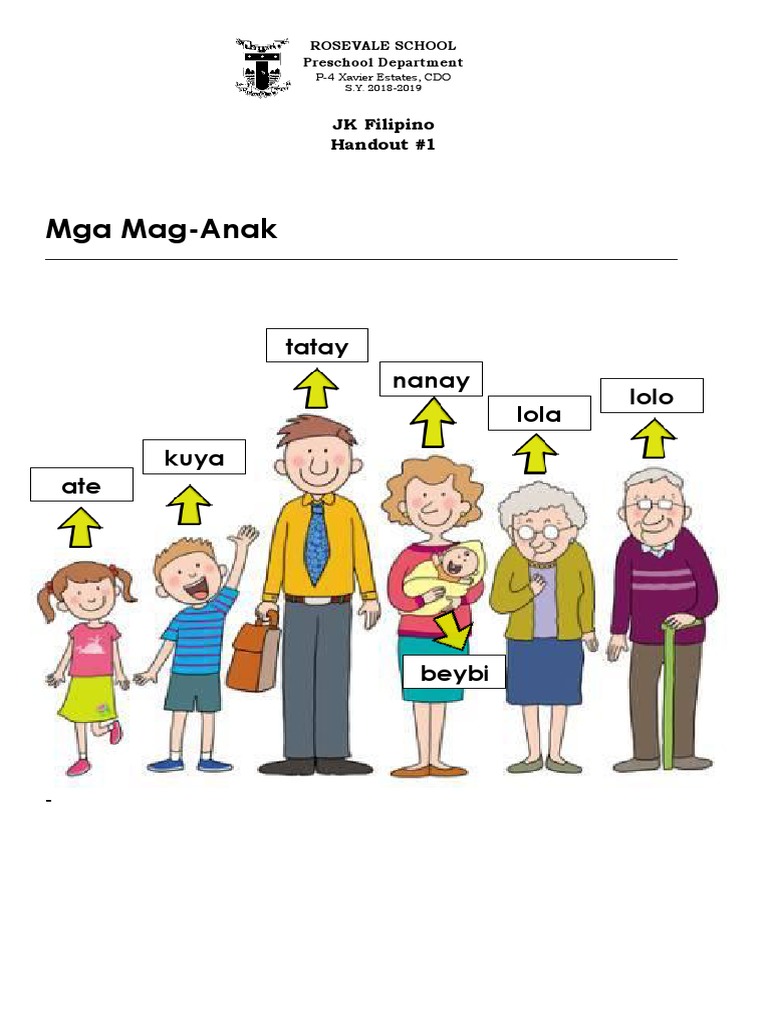 Filipino Handout #1 | PDF