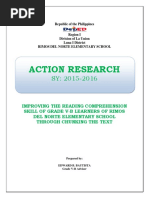 Sample Innovation Project | PDF | Phonics | Reading Comprehension