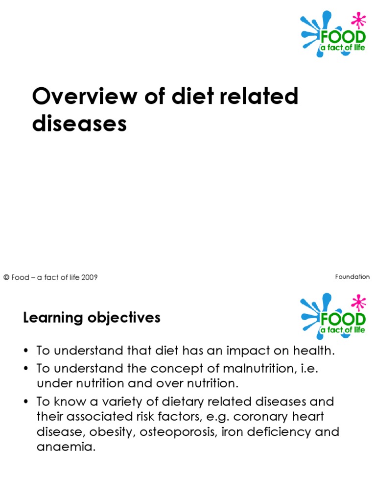 Overview of Diet Related Diseases: © Food - A Fact of Life 2009 | PDF ...