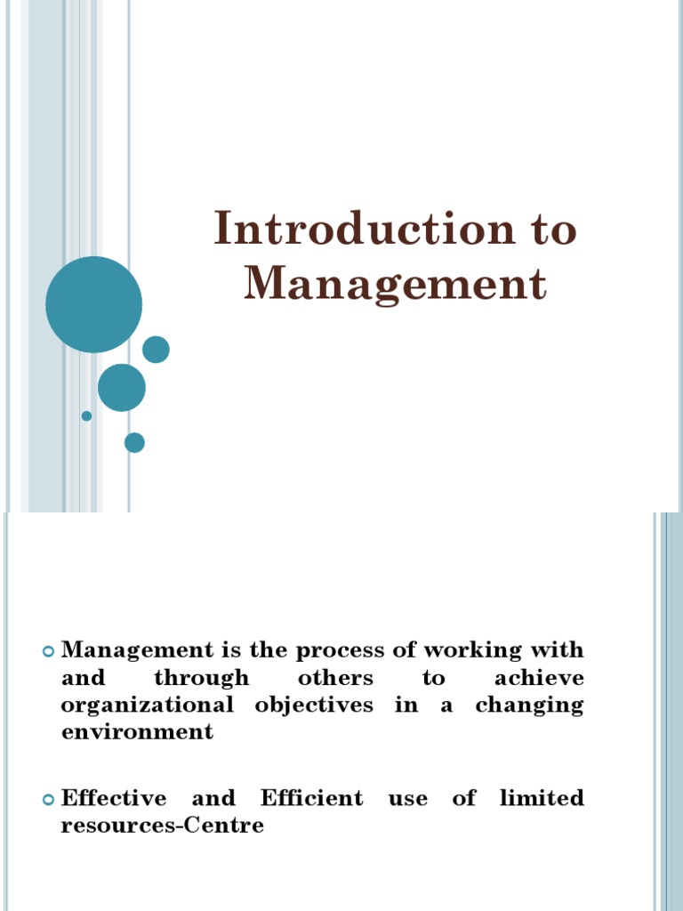 Introduction To Management | PDF | Resource | Employment