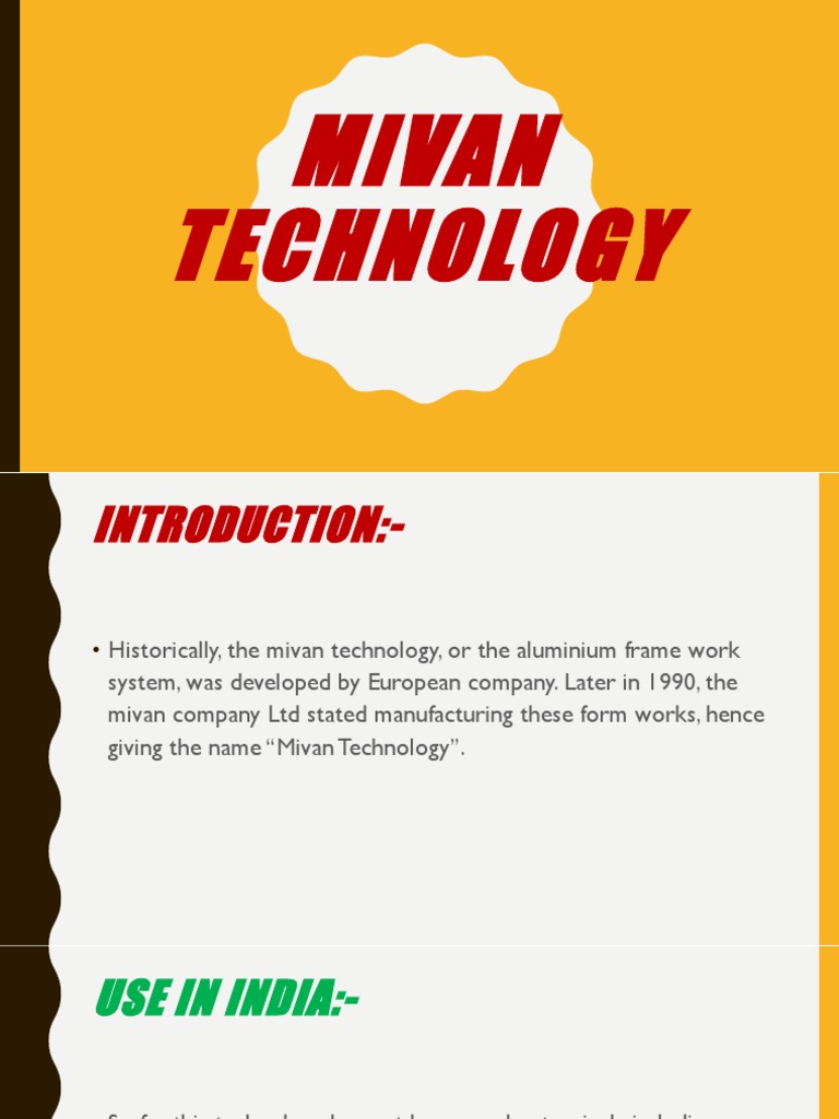 Mivan Technology in Construction | PDF | Technology & Engineering