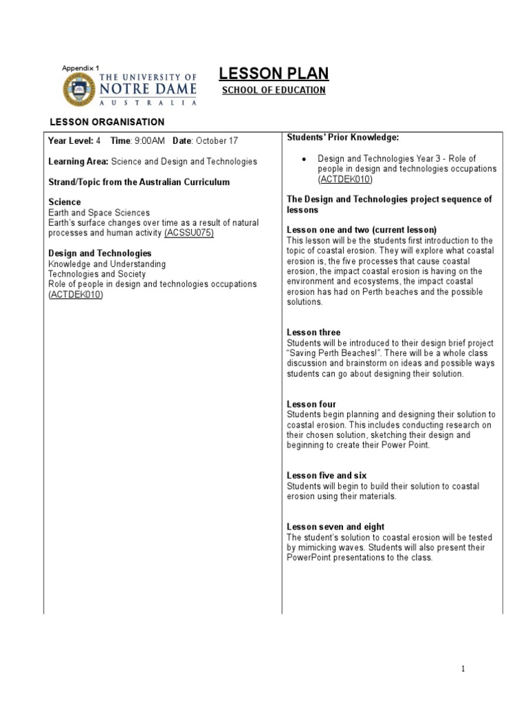 Environmental Science Lesson Plan | PDF | Sustainability | Erosion