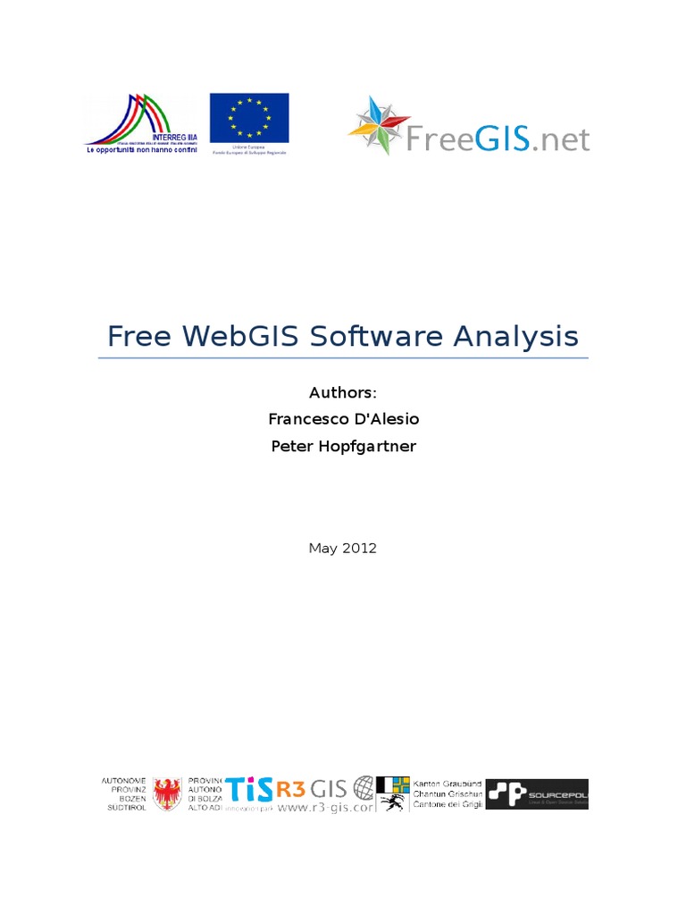 Free Webgis Software Analysis: Authors: Francesco D'Alesio Peter Hopfgartner | PDF | Esri ...