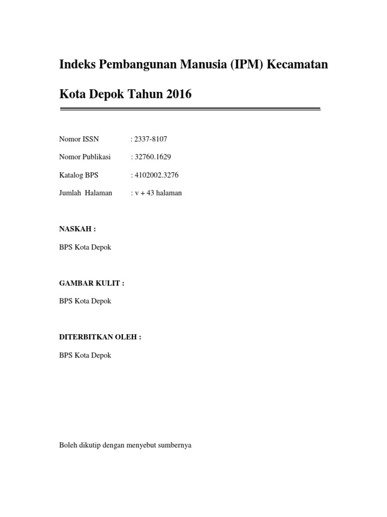 Publikasi Ipm 2016 | PDF