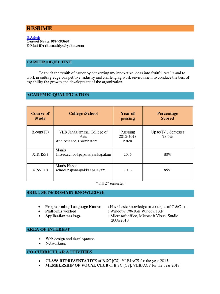 Ashok Resume | PDF | Computing Platforms | Software