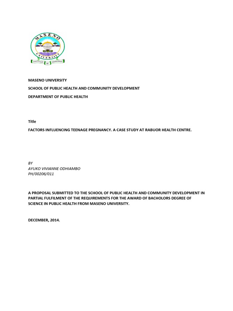 Proposal Viv | PDF | Teenage Pregnancy | Adolescence