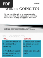 WILL vs. GOING To Worksheet Live Worksheets | PDF