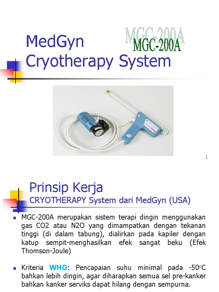 Informasi Cryotherapy, Komponen Dan Fungsinya | PDF