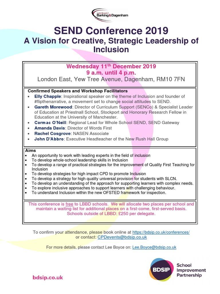 Flyer For SEND Conference December 2019 | PDF