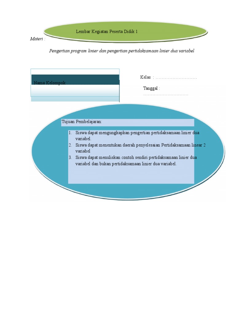 LKPD Program Linear | PDF