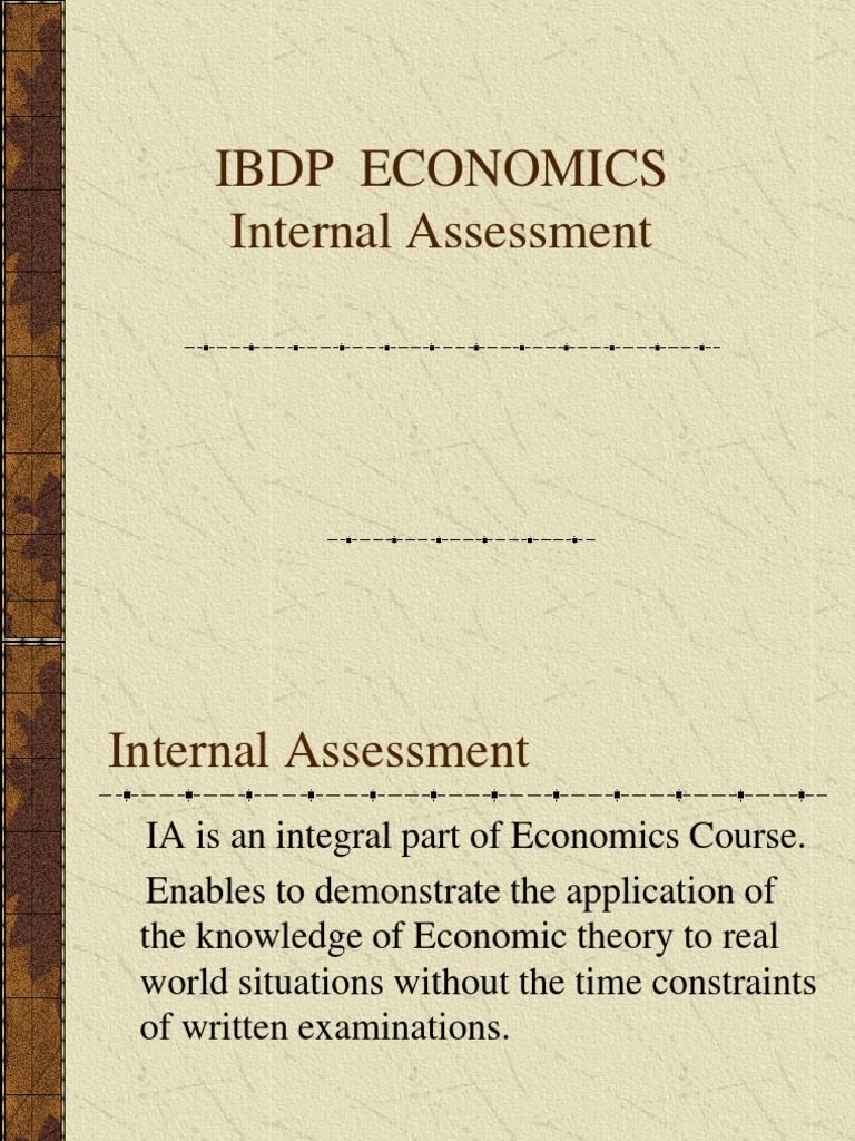 IB Economics Internal Assessment Guide | PDF | Economics | Theory