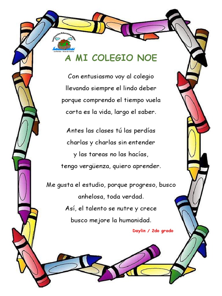 A Mi Colegio Noe | PDF