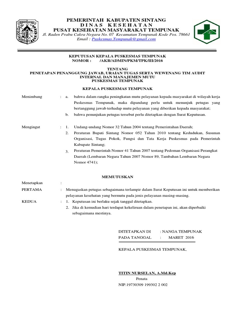 SK Manajemen Mutu | PDF