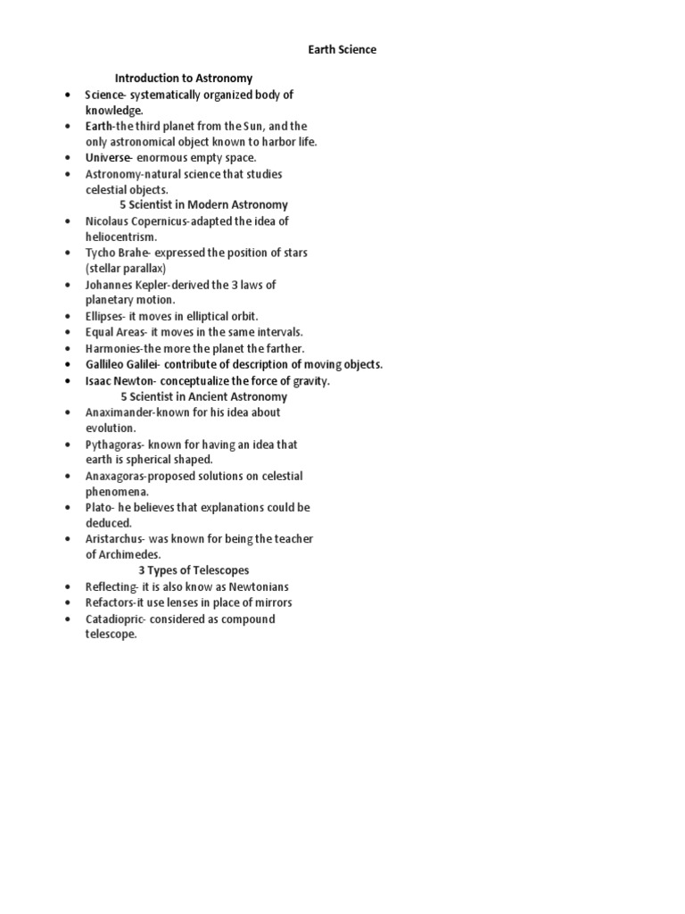 Introduction to Astronomy Basics | PDF