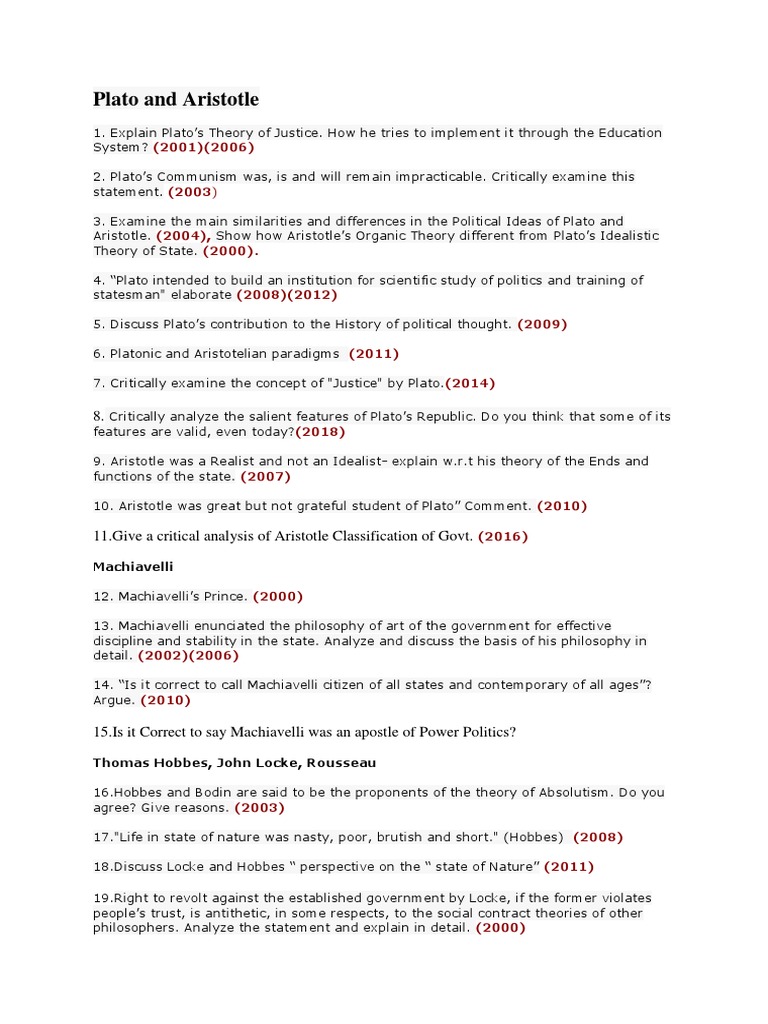 Study Plan Political Science CSS | PDF | Social Contract | Karl Marx
