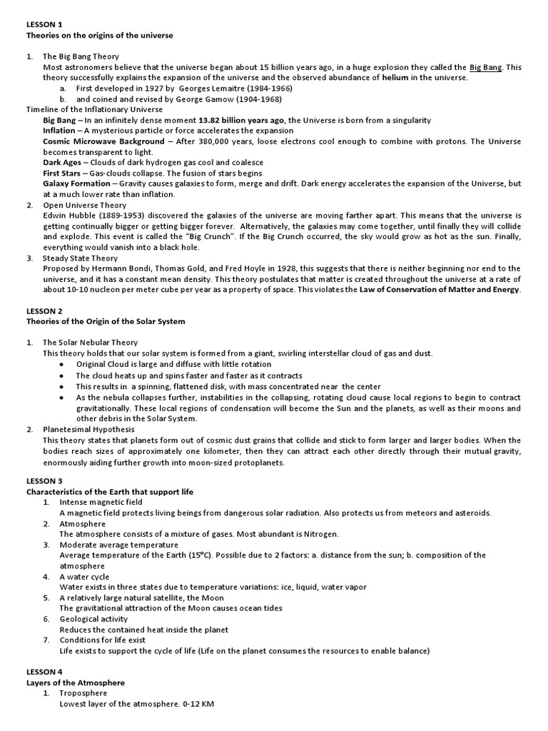 Earth Science Notes | PDF | Magma | Weathering
