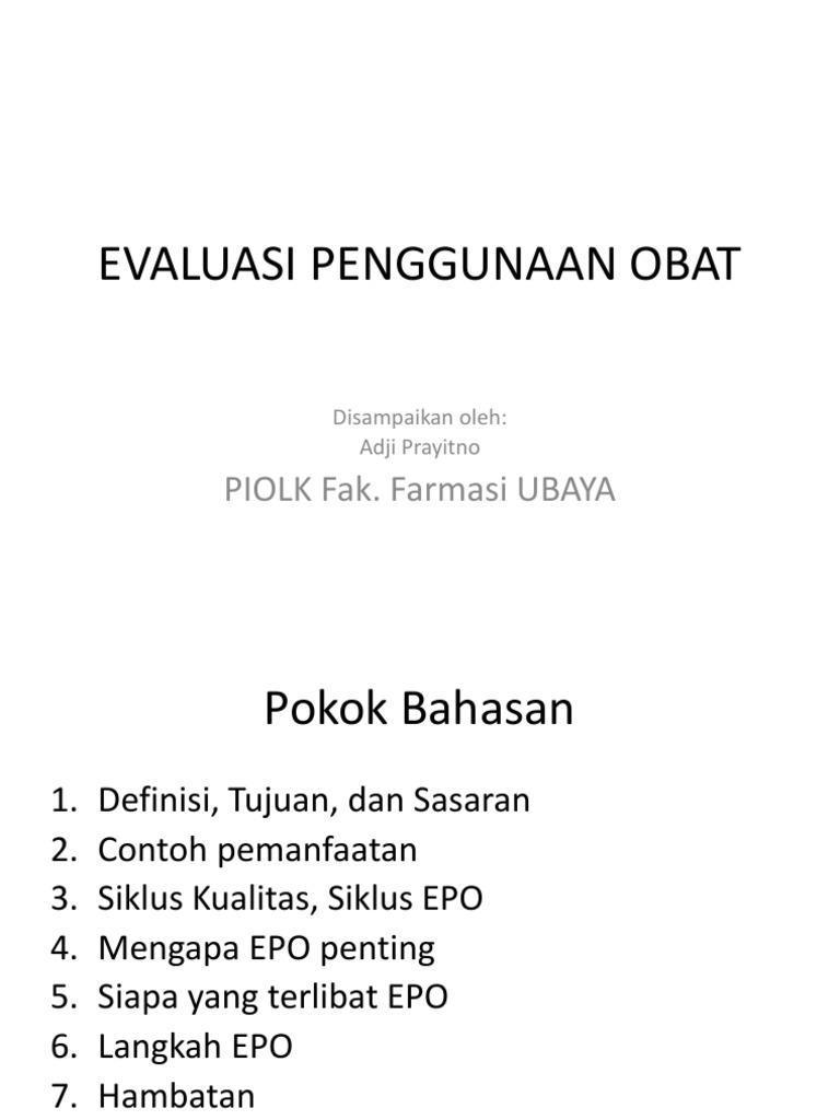 Evaluasi Penggunaan Obat Pdf Pdf