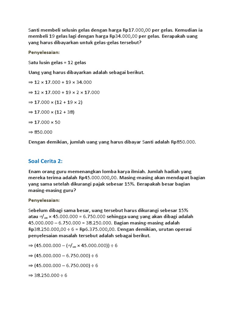 Contoh Soal | PDF | Griya & Taman | Seni