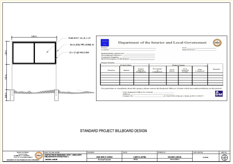 Standard Billboard Design Plans | PDF