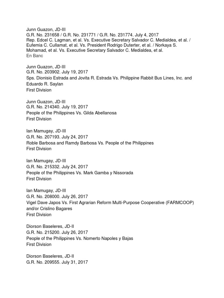Case Digest ASsignments | Companies | Philippines | Free 30-day Trial ...