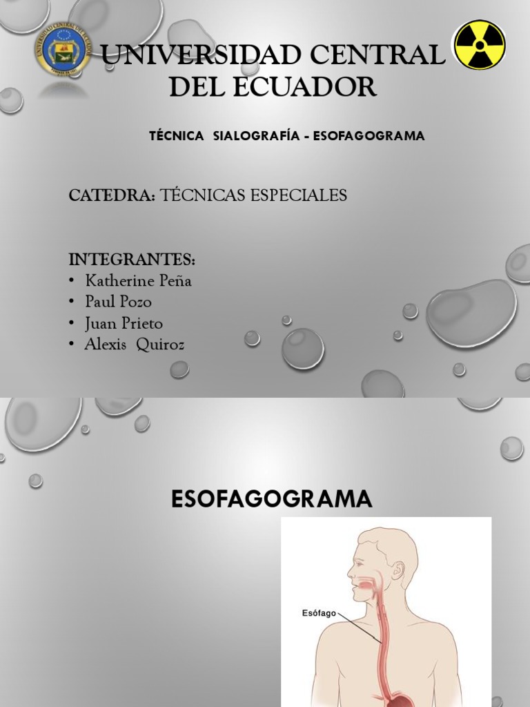 Técnicas Radiológicas Digestivas | PDF | Esófago | Radiología