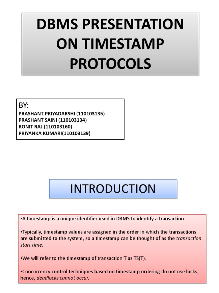 Time Stamp Protocols | Download Free PDF | Concurrency (Computer ...