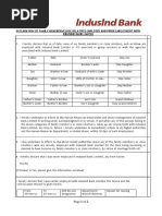 IndusInd Bank Relieving Letter Format | PDF