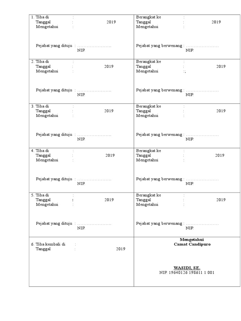 Contoh SPPD TPID | PDF