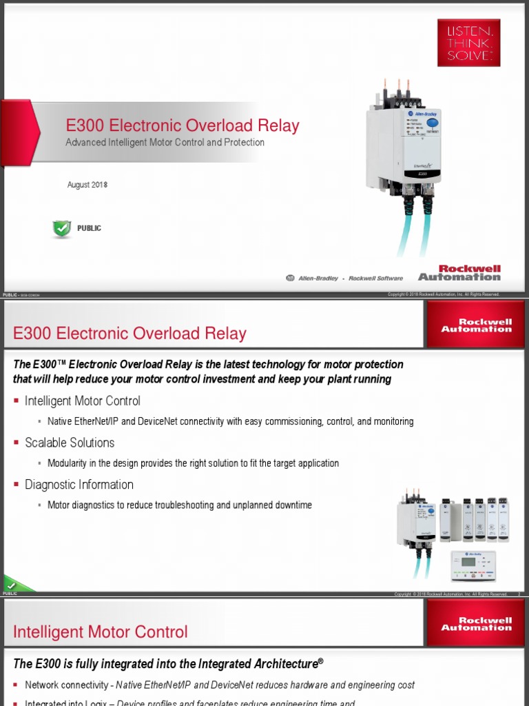 E300 Electronic Overload Relay: Advanced Intelligent Motor Control and ...